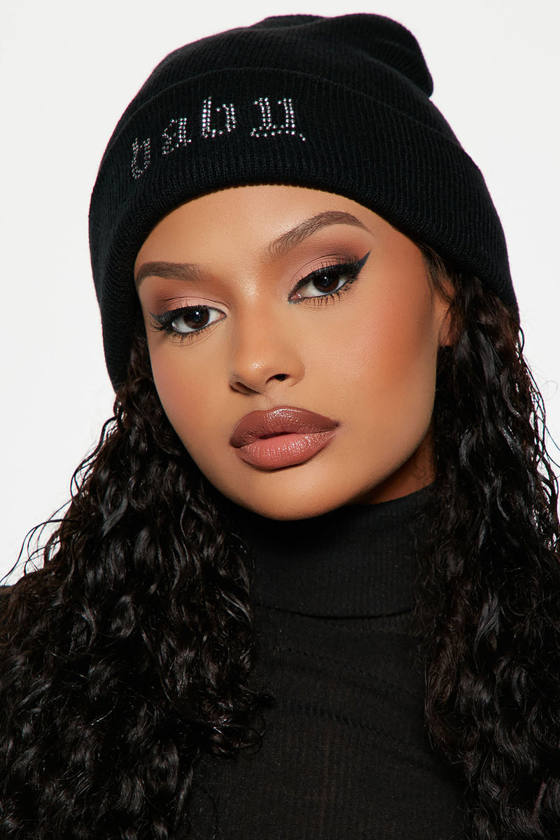 Not Your Baby 2 Piece Beanie Set - Black/Grey | Fashion Nova ...