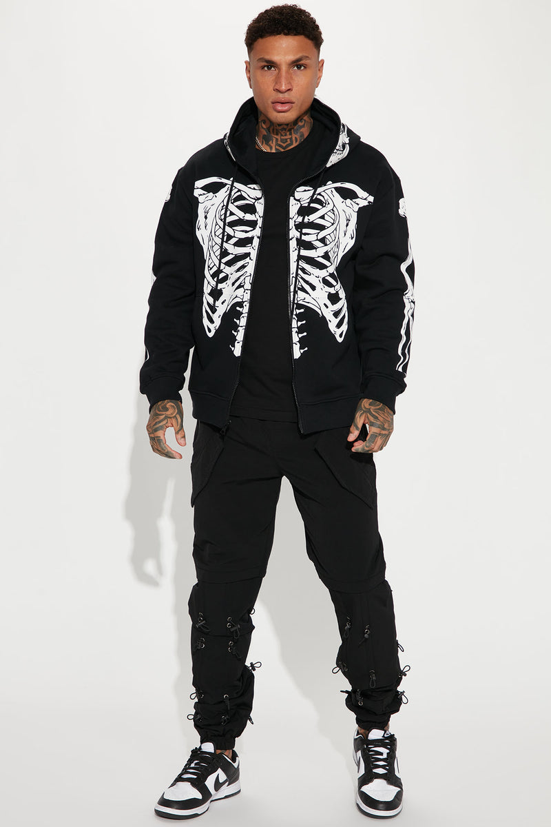Skeleton Tyson Hoodie - Black | Fashion Nova, Mens Fleece Tops ...