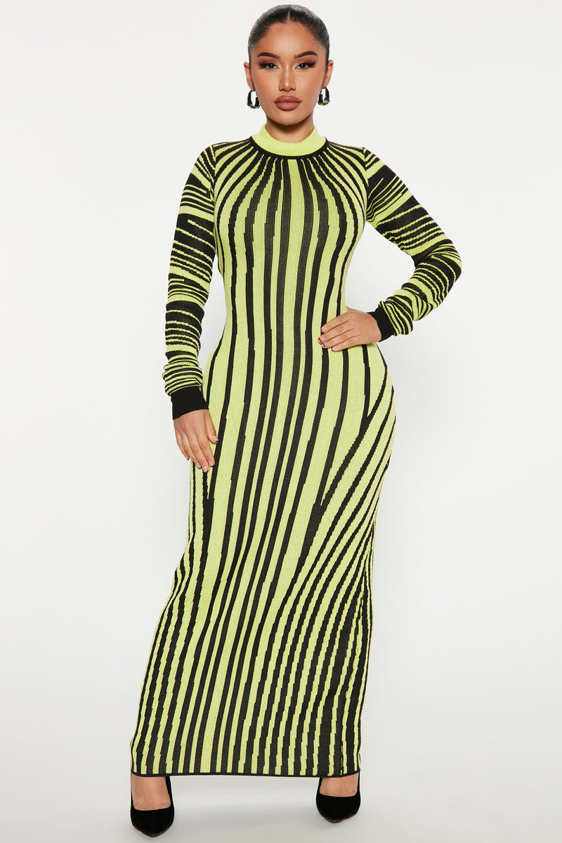 Dazed Sweater Maxi Dress - Lime | Fashion Nova, Dresses | Fashion Nova