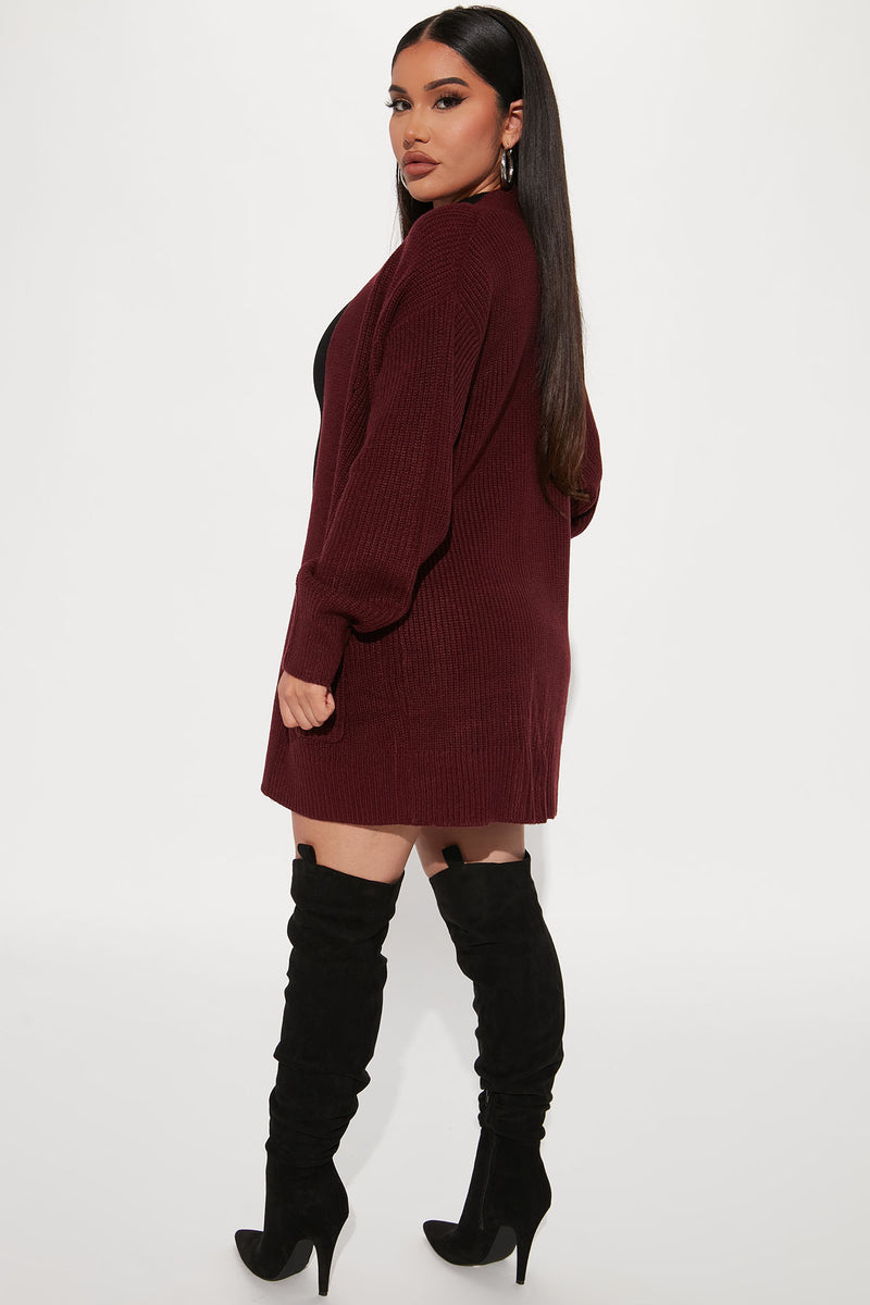 Lizzy Cardigan Sweater - Burgundy | Fashion Nova, Sweaters | Fashion Nova