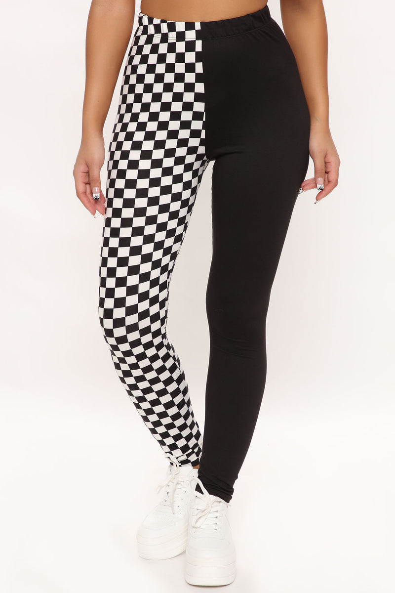 Let Me Check Again Checkered Leggings - Black/White | Fashion Nova ...
