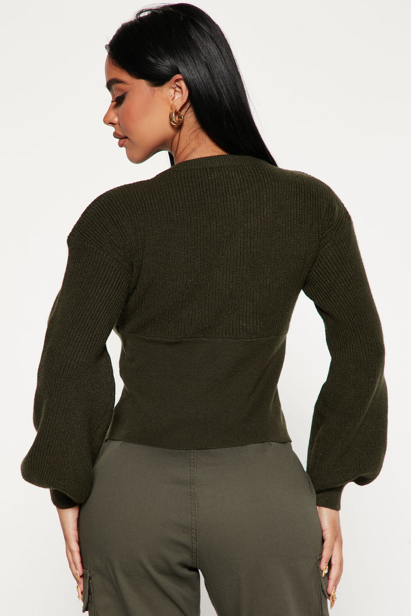 The Times We Had Corset Sweater - Olive | Fashion Nova, Sweaters ...