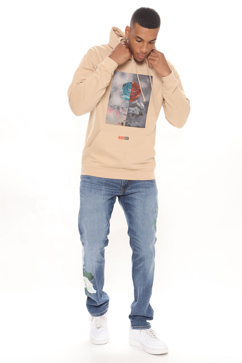 Heartless Hoodie - Sand | Fashion Nova, Mens Graphic Tees | Fashion Nova