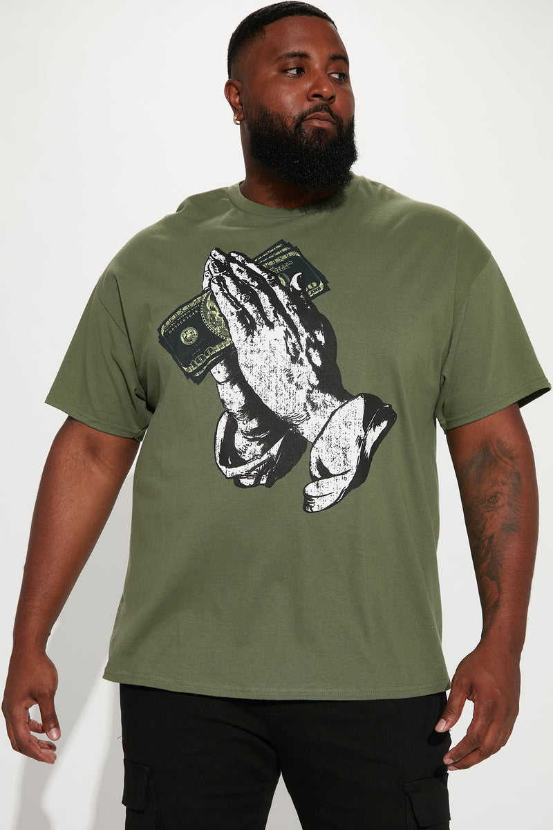 Stack And Pray Short Sleeve Tee - Olive | Fashion Nova, Mens Graphic ...