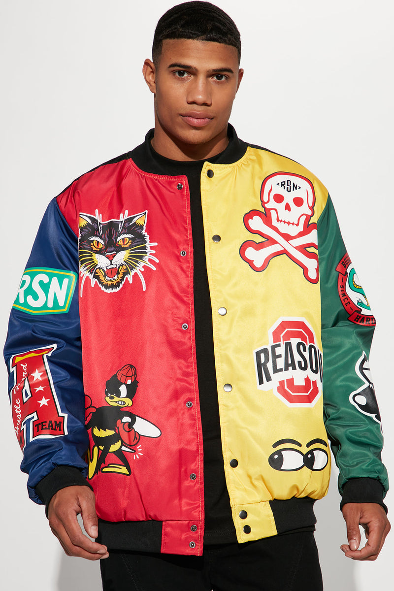 Hard Work Bomber Jacket - Multi Color | Fashion Nova, Mens Jackets ...