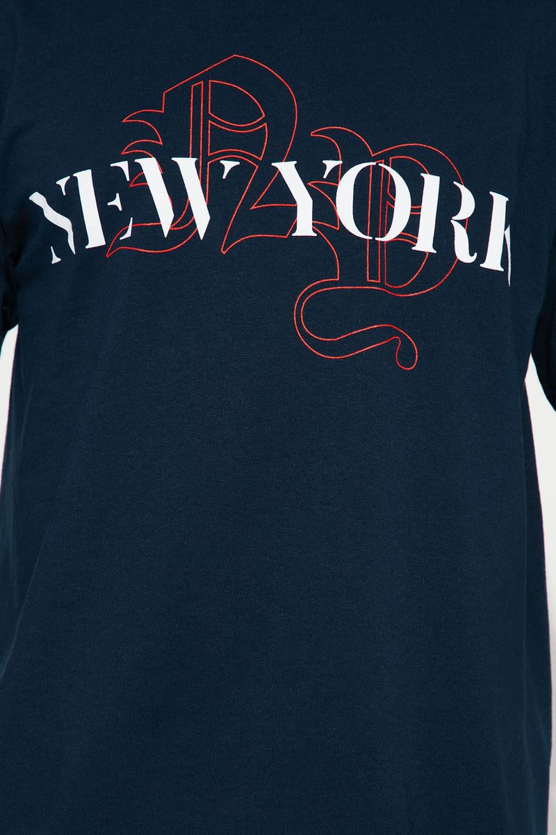 New York Label Short Sleeve Tee - Navy | Fashion Nova, Mens Graphic ...