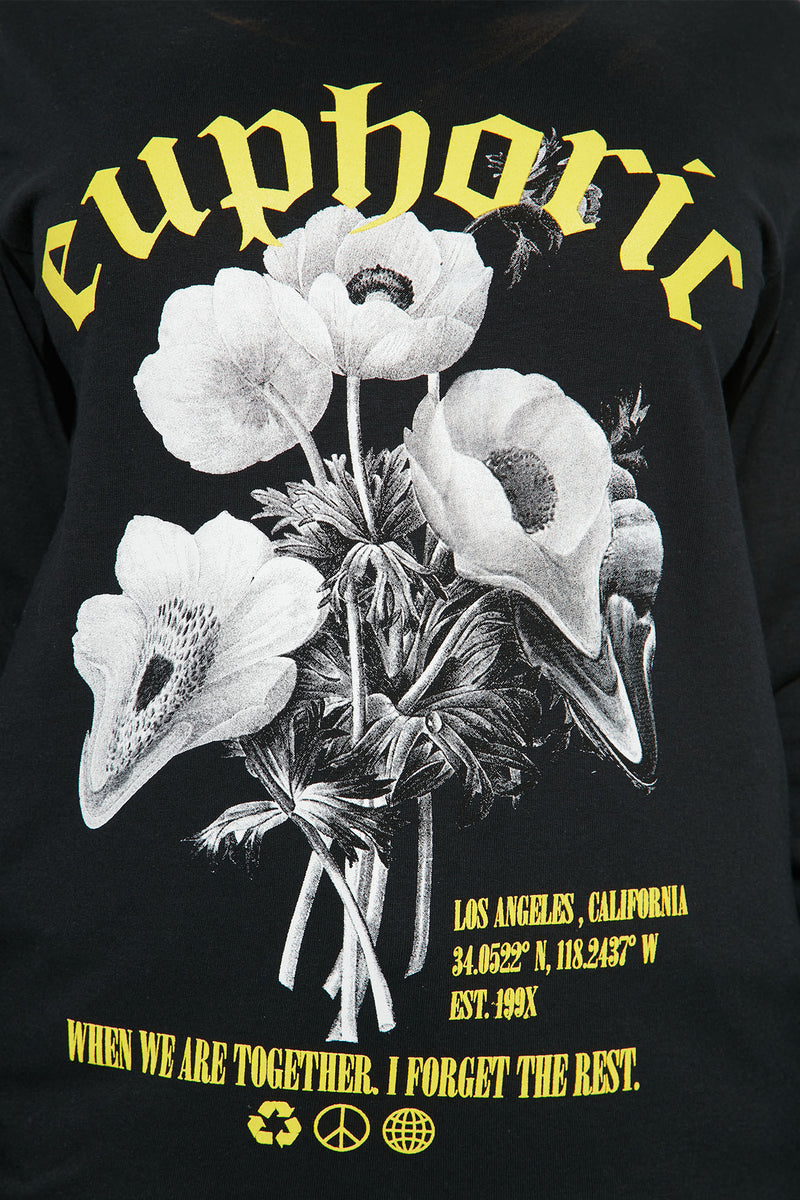 Euphoric Graphic Tee - Black | Fashion Nova, Screens Tops and Bottoms ...