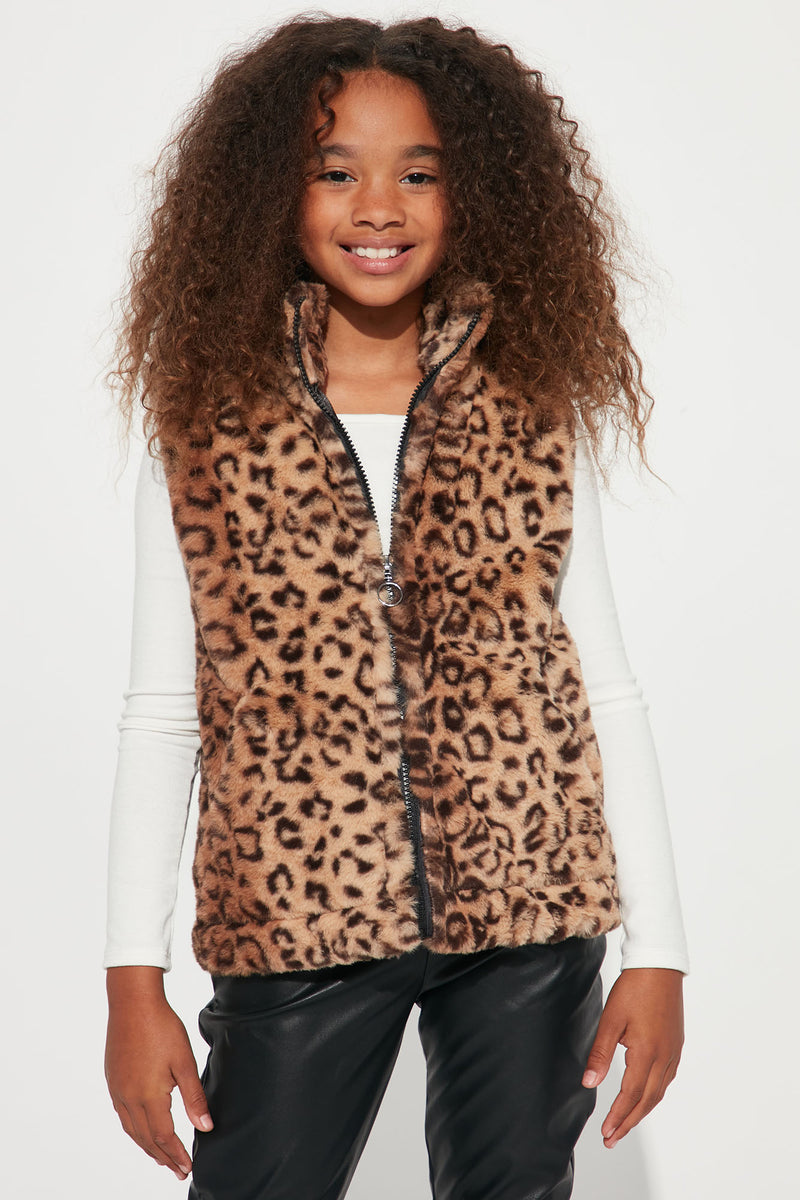 Mini Fun Size Faux Fur Vest - Leopard | Fashion Nova, Kids Jackets ...