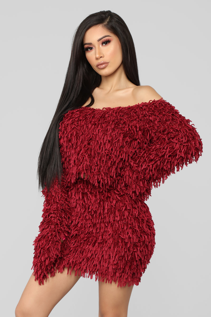 Shagadelic Fringe Set - Burgundy | Fashion Nova, Matching Sets ...