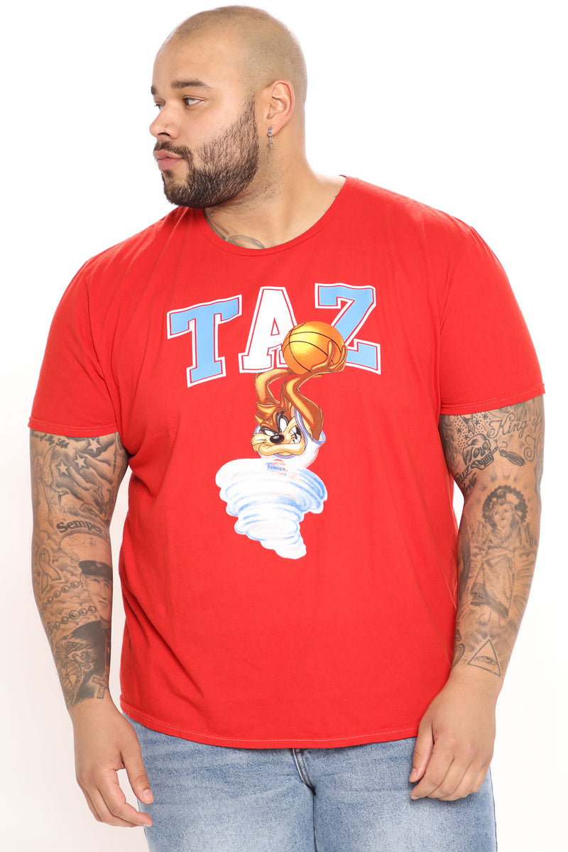Space Jam Taz Vintage Wash Short Sleeve Tee - Red | Fashion Nova, Mens ...
