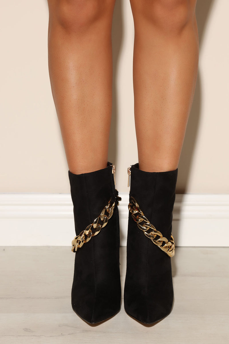 On Your Good Side Chain Booties - Black | Fashion Nova, Shoes | Fashion ...