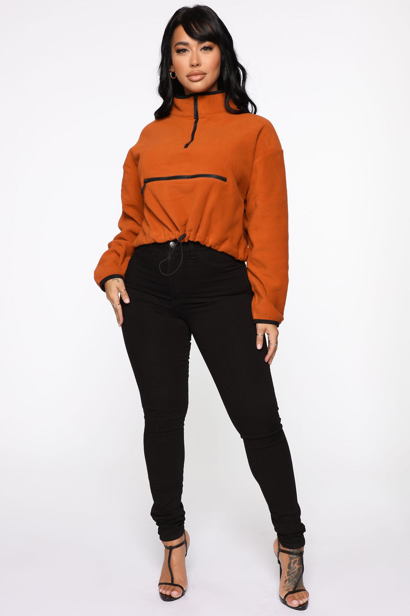 More Than Comfy Jacket - Rust | Fashion Nova, Knit Tops | Fashion Nova