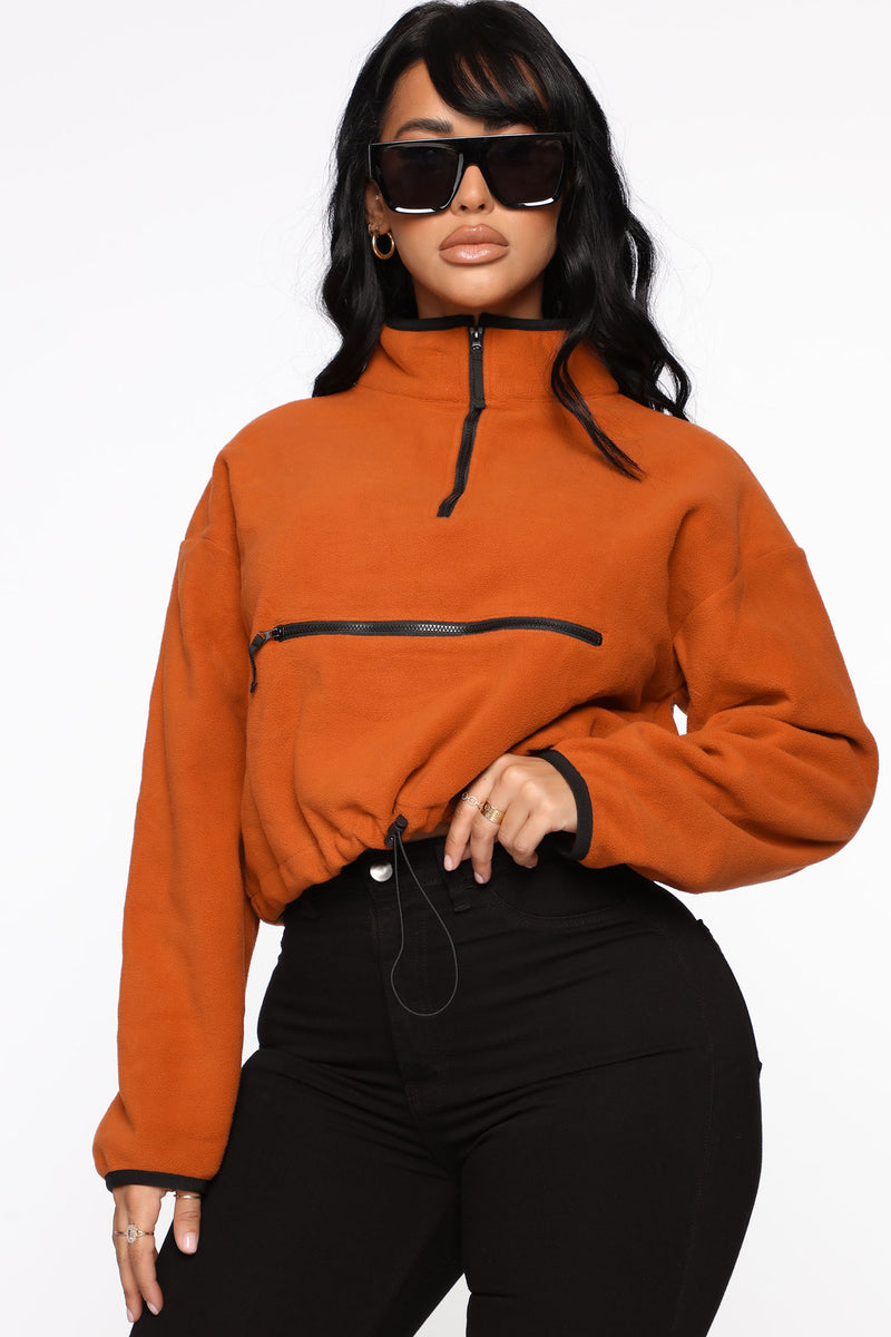More Than Comfy Jacket - Rust | Fashion Nova, Knit Tops | Fashion Nova
