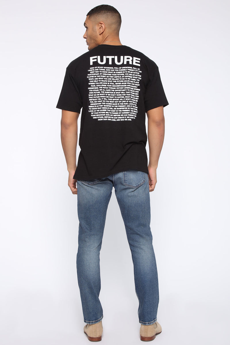 Future Script Short Sleeve Tee - Black/White | Fashion Nova, Mens ...