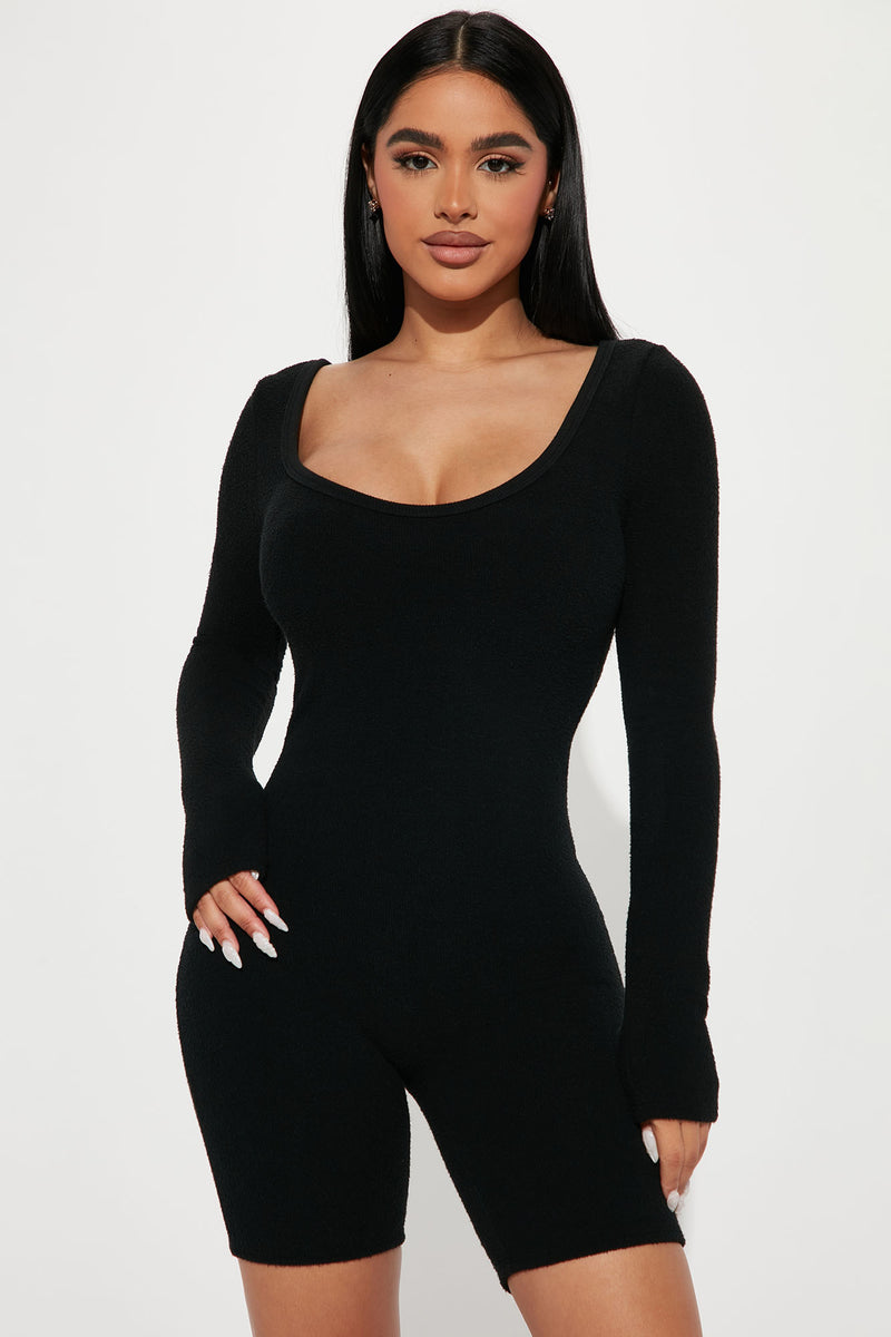 Kenna Baby Snatched Romper - Black | Fashion Nova, Rompers | Fashion Nova
