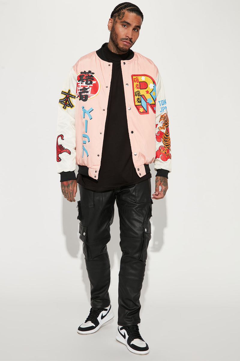 Tokyo JPN Bomber Jacket - Pink/combo | Fashion Nova, Mens Jackets ...