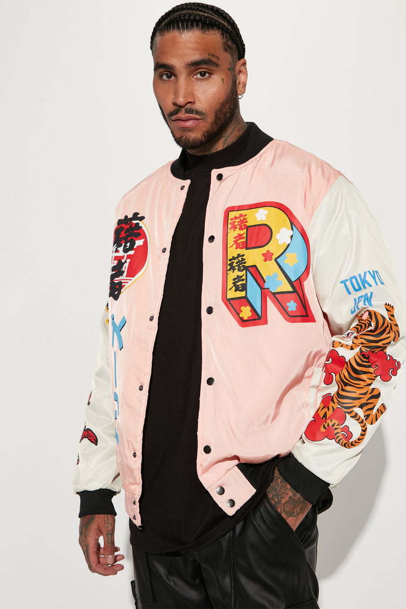 Tokyo JPN Bomber Jacket - Pink/combo | Fashion Nova, Mens Jackets ...