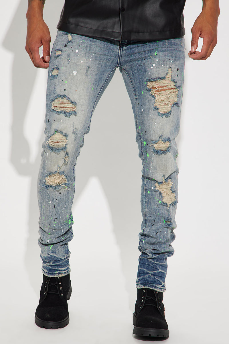 No Sleep Stacked Skinny Jeans - Medium Wash | Fashion Nova, Mens Jeans ...