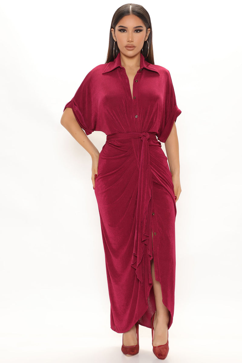 City Mood Slinky Midi Dress - Raspberry | Fashion Nova, Dresses ...