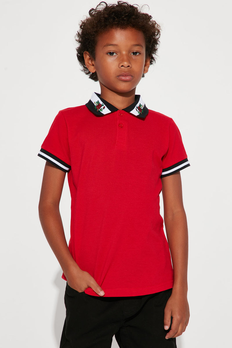 Mini Rick Short Sleeve Polo - Red | Fashion Nova, Kids Tops & T-Shirts ...