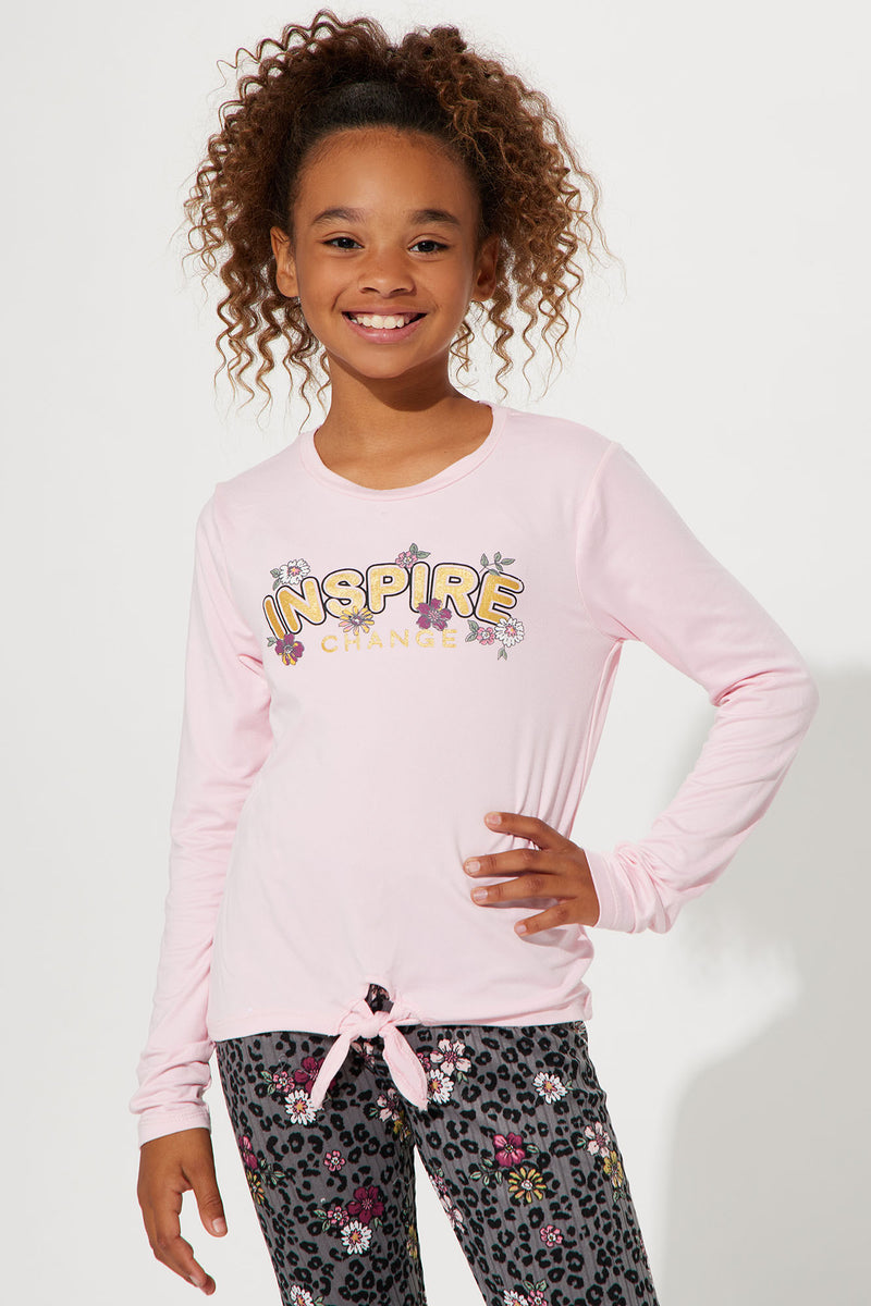 Mini Big Kid Inspire Change 3 Piece Legging Set - Pink/combo | Fashion ...