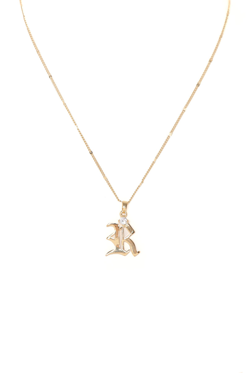 Say My Name 14K Gold Plated 'R' Initial Necklace - Gold | Fashion Nova ...