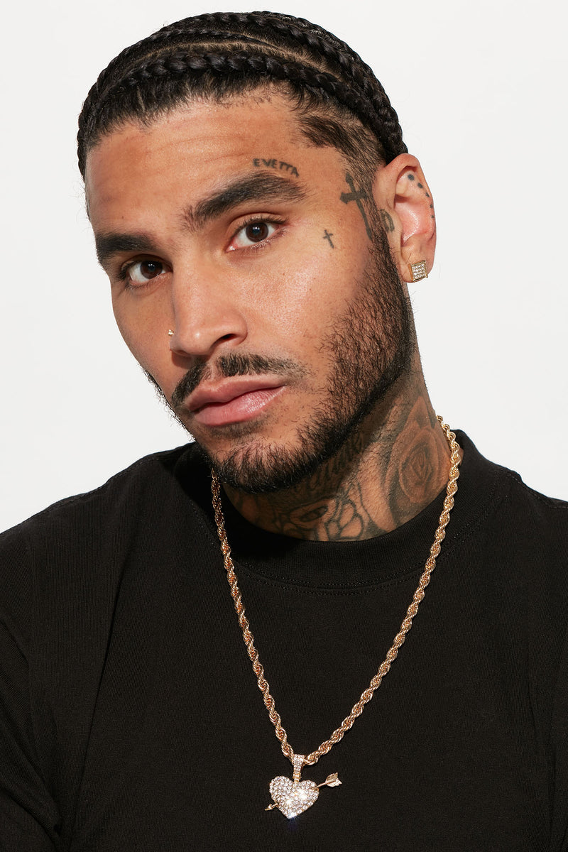 Cupid Heart Pendant Chain Necklace - Gold | Fashion Nova, Mens Jewelry ...