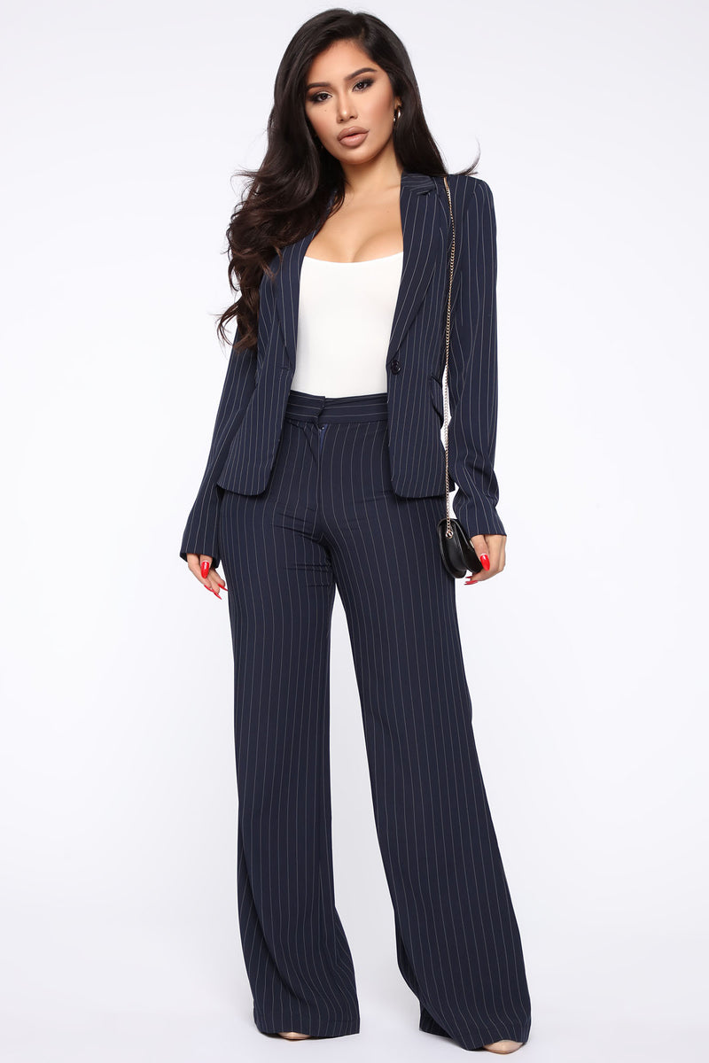 So Profesh Pinstripe Blazer - Navy | Fashion Nova, Jackets & Coats ...
