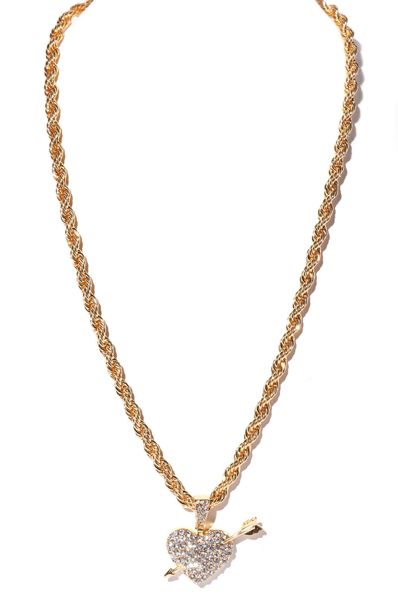 Cupid Heart Pendant Chain Necklace - Gold | Fashion Nova, Mens Jewelry ...