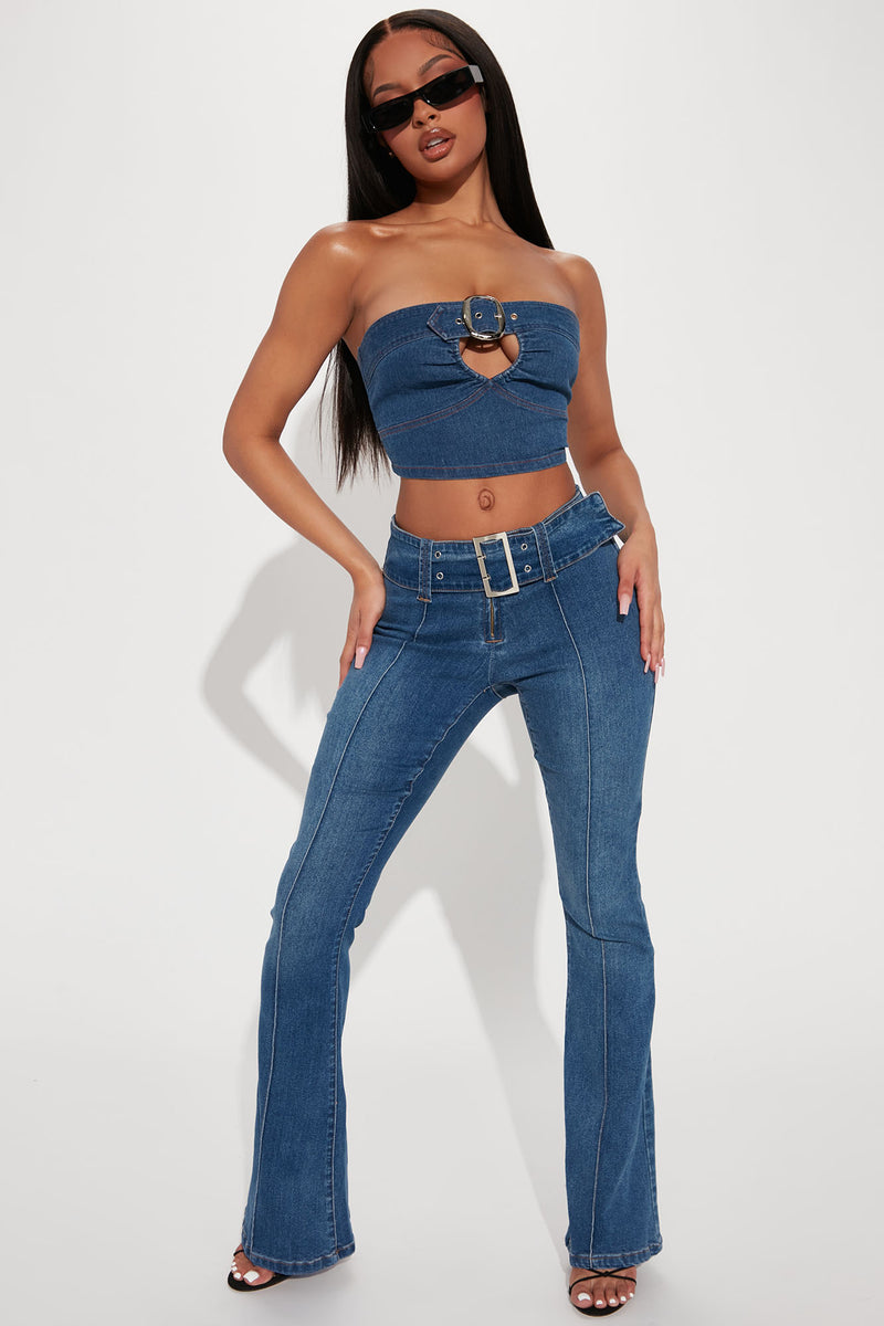 Abby Denim Tube Top - Medium Wash | Fashion Nova, Shirts & Blouses ...