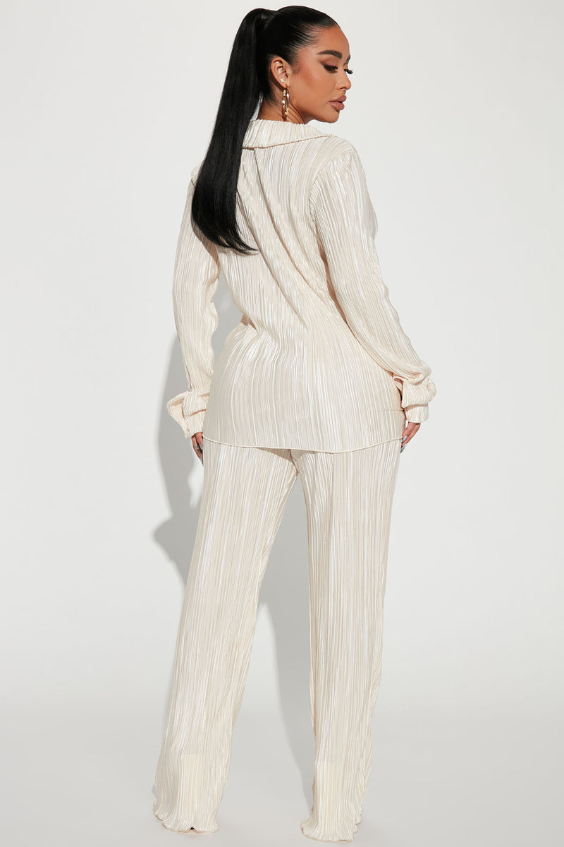 Pick Me Plisse Pant Set - Cream | Fashion Nova, Matching Sets | Fashion ...