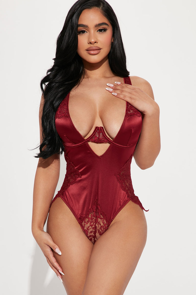 Soft Kisses Satin Teddy Red Fashion Nova Lingerie And Sleepwear