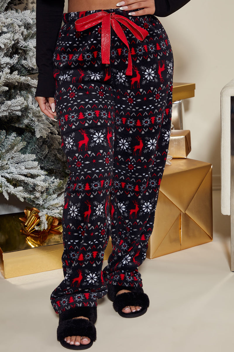 Deer Cabin PJ Plush Pants - Black/combo | Fashion Nova, Lingerie ...