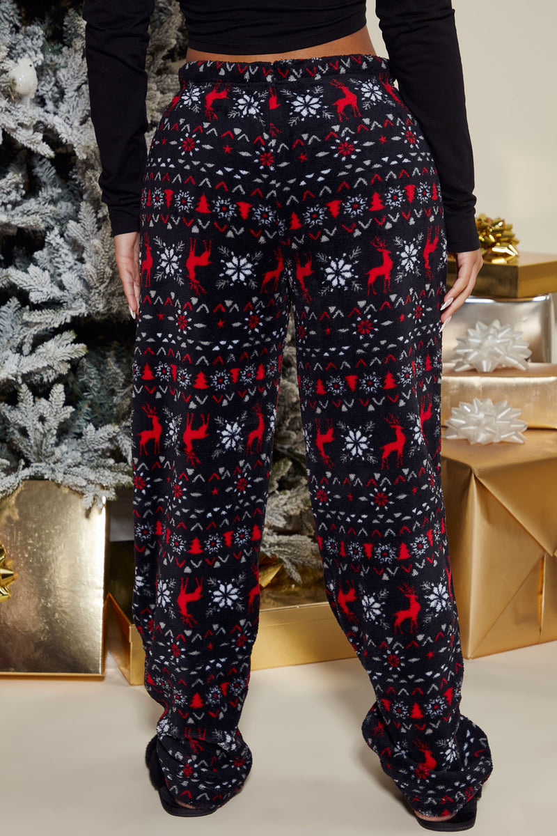 Deer Cabin PJ Plush Pants - Black/combo | Fashion Nova, Lingerie ...