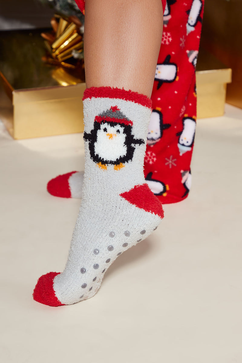 Penguin Party Socks and PJ Set - Red/Black | Fashion Nova, Lingerie ...