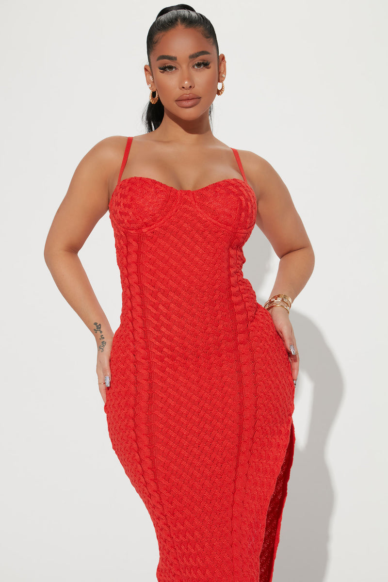 Ava Knit Maxi Dress - Tomato Red | Fashion Nova, Dresses | Fashion Nova
