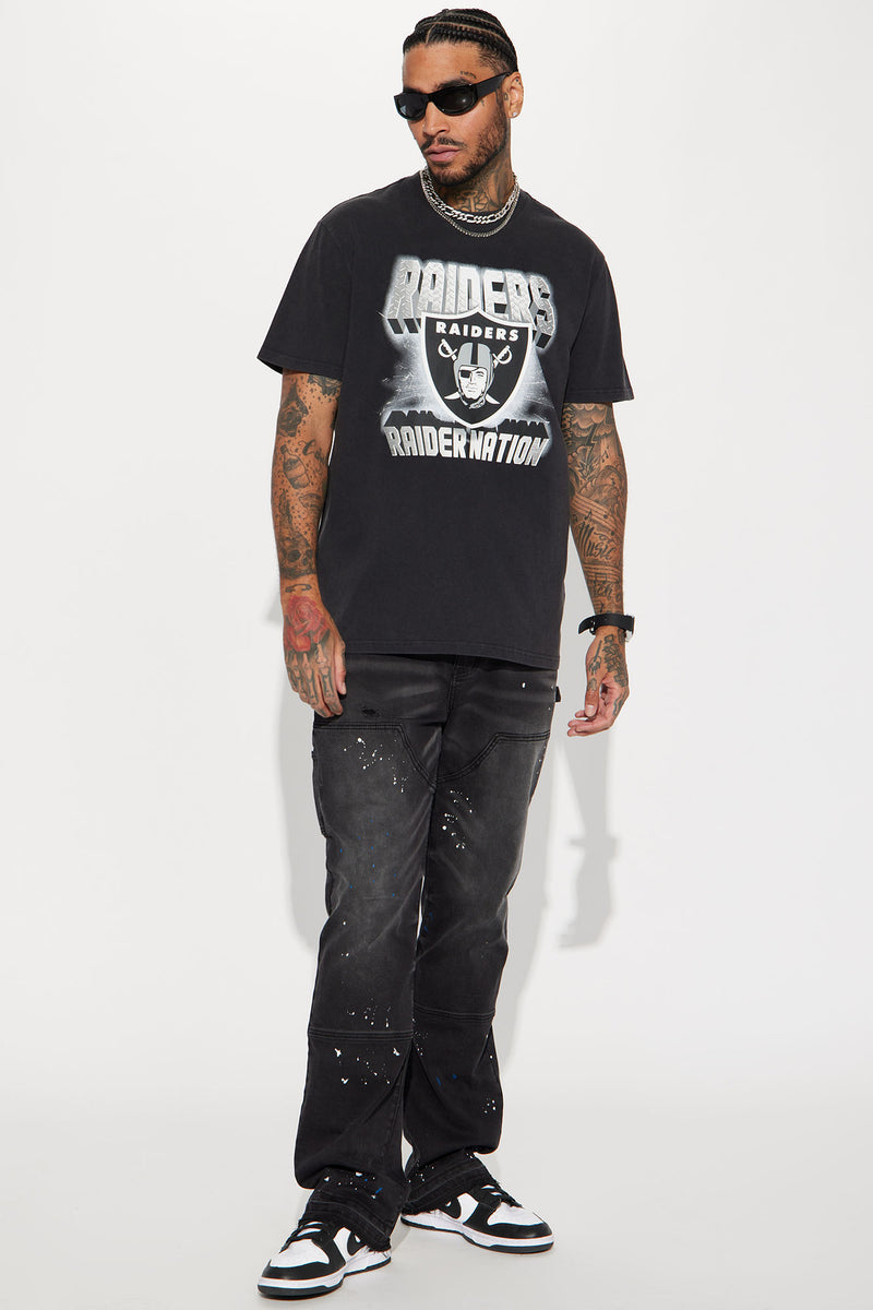 Raiders Lightening Short Sleeve Tee - Black | Fashion Nova, Mens ...