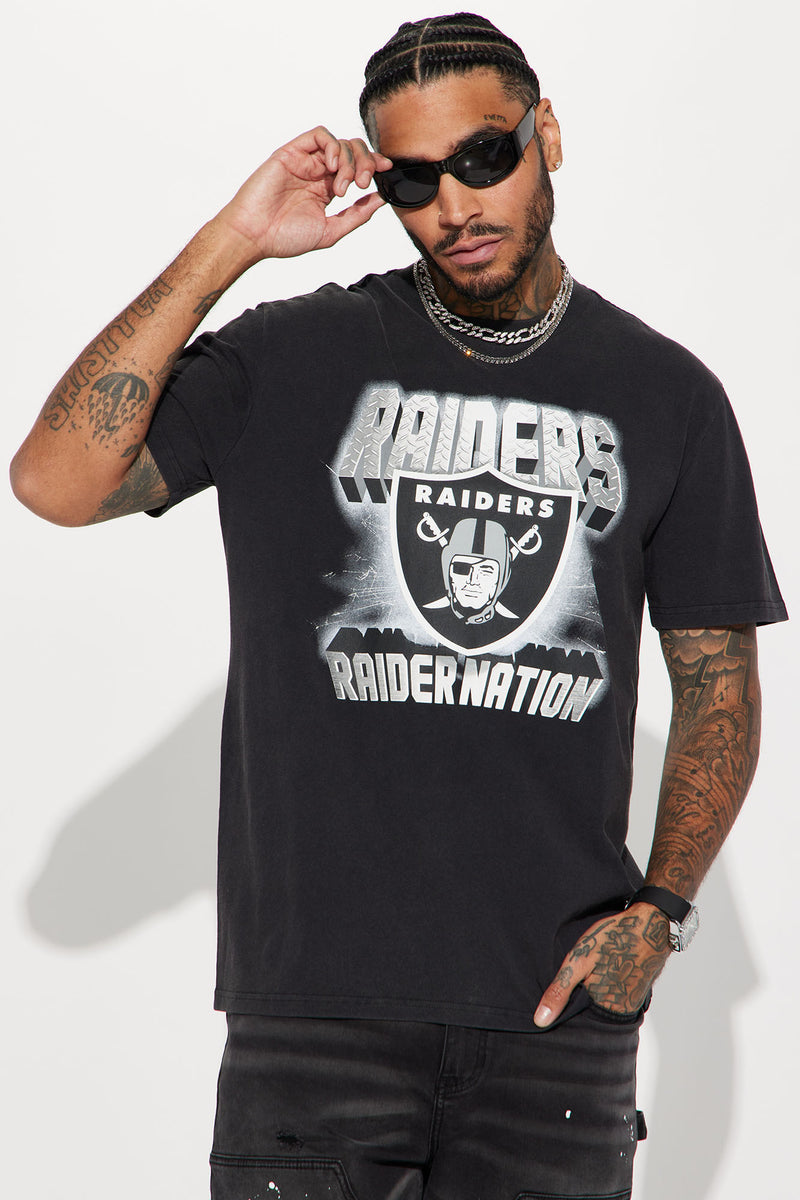 Raiders Lightening Short Sleeve Tee - Black | Fashion Nova, Mens ...