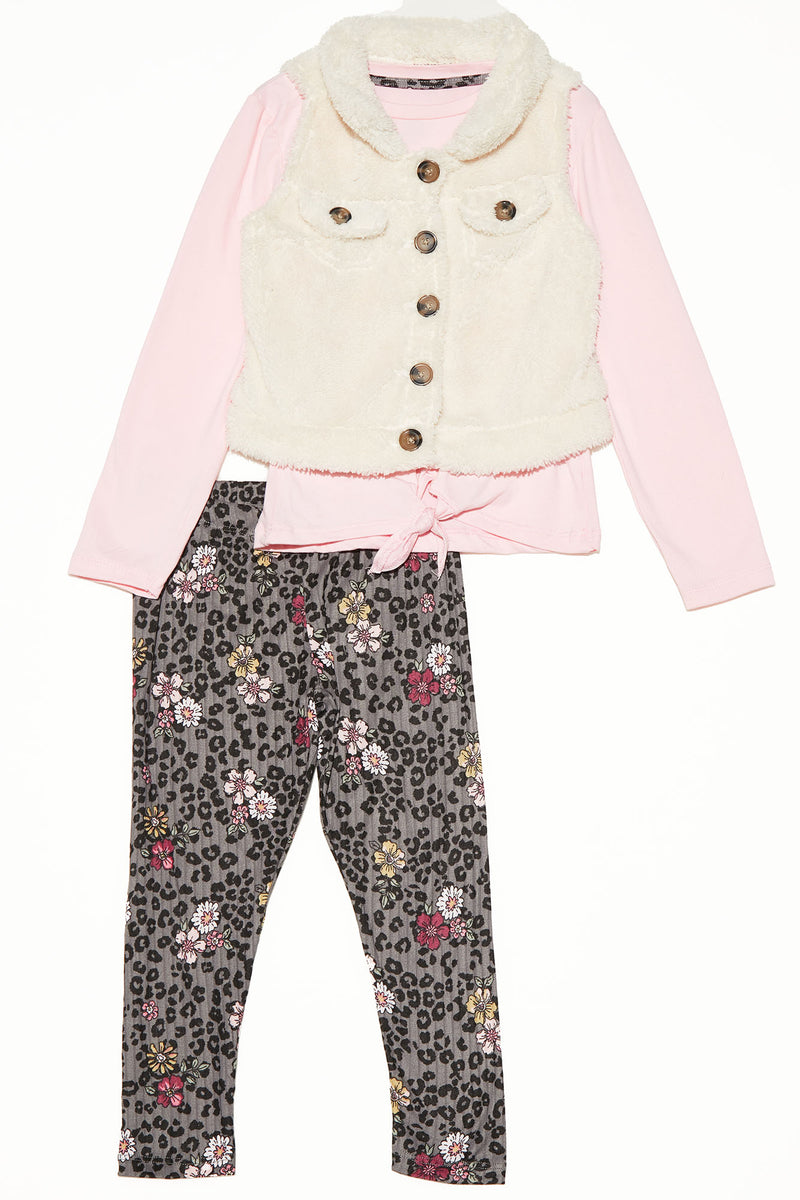 Mini Lil Kid Inspire Change 3 Piece Legging Set - Pink/combo | Fashion ...