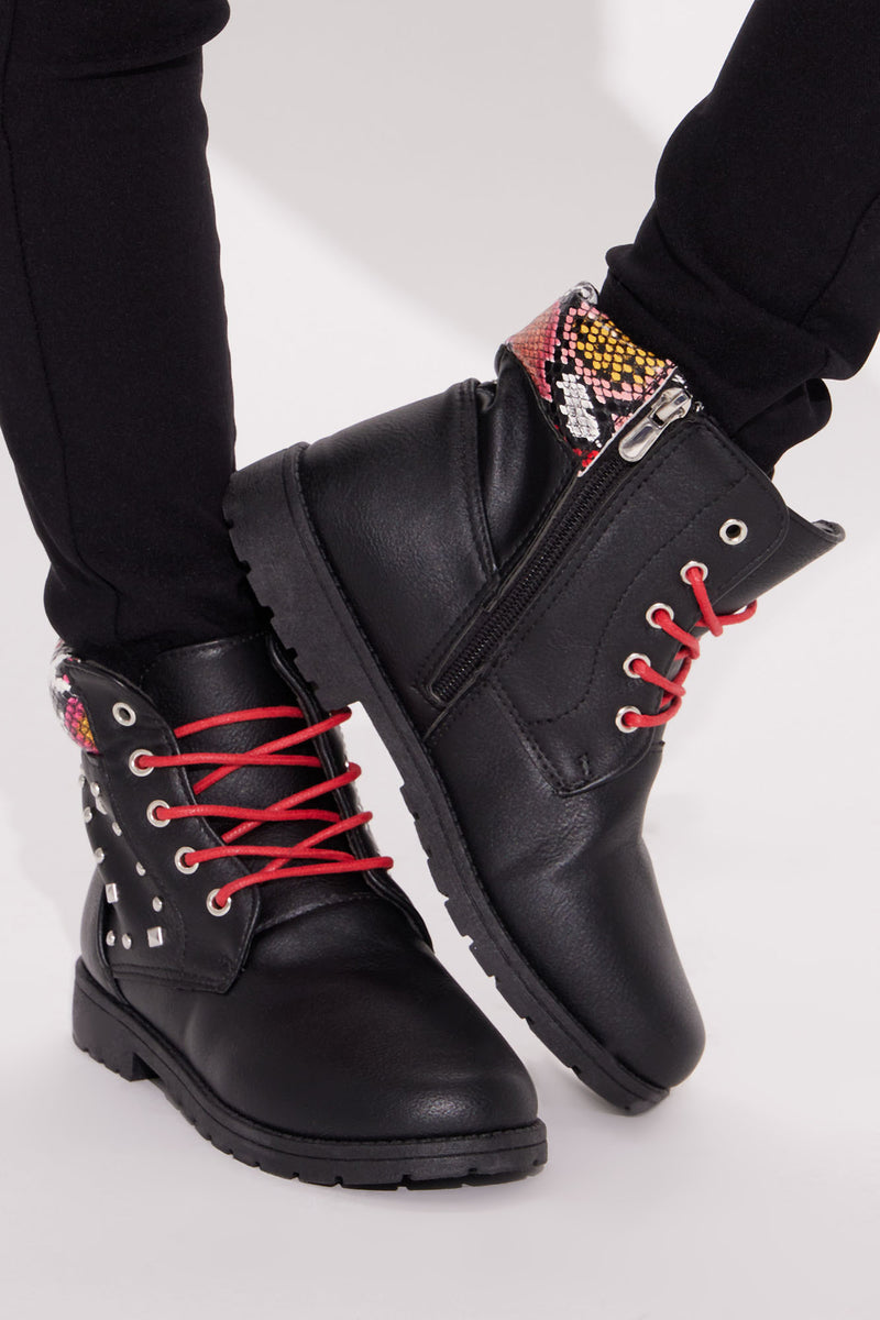 Mini Slither Along Zip Up Booties - Black/combo | Fashion Nova, Kids ...