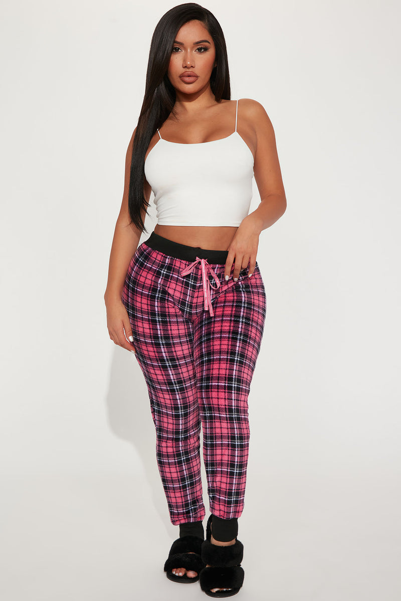 Girls Trip Cabin PJ Plush Joggers - Black/Pink | Fashion Nova, Lingerie ...