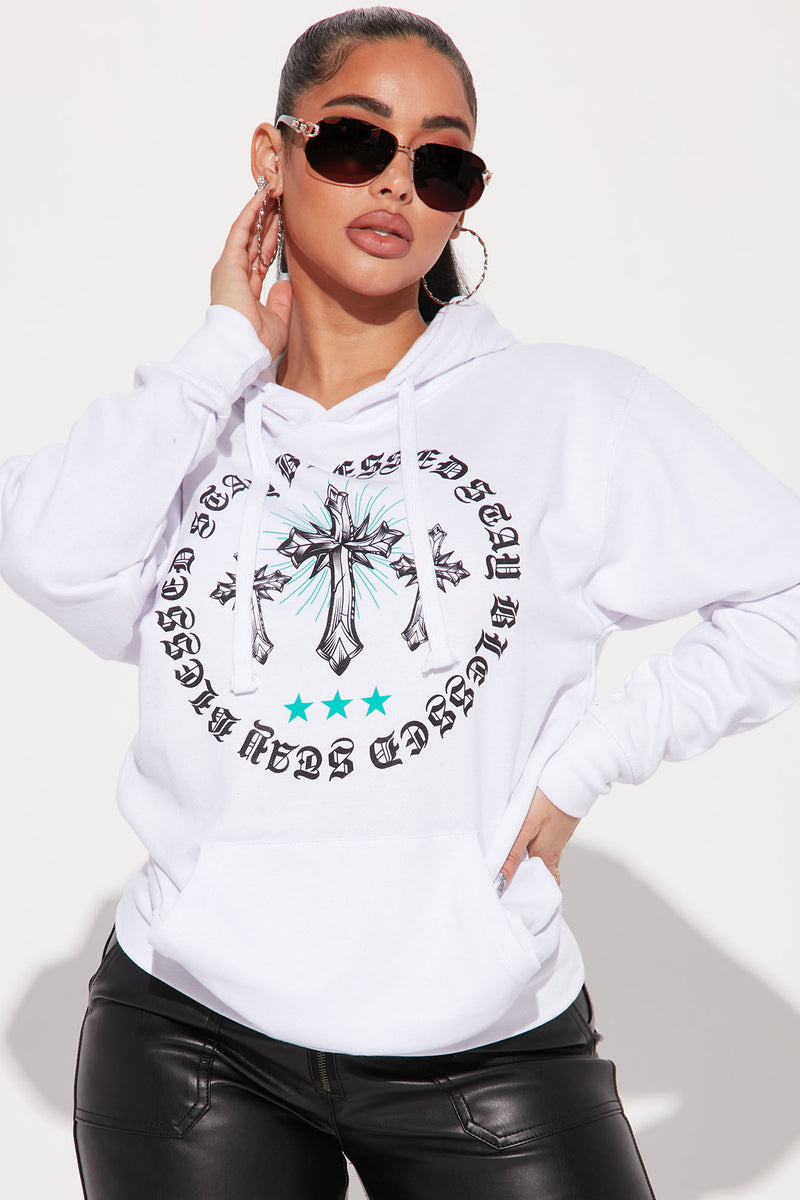 Stay Blessed Graphic Hoodie - White | Fashion Nova, Screens Tops and ...