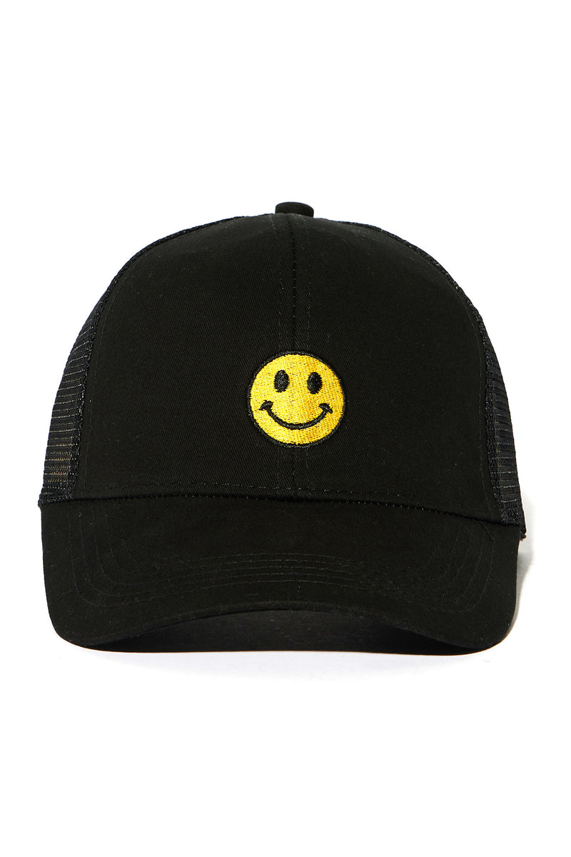 Don't Worry Be Happy Trucker Hat - Black/combo | Fashion Nova ...