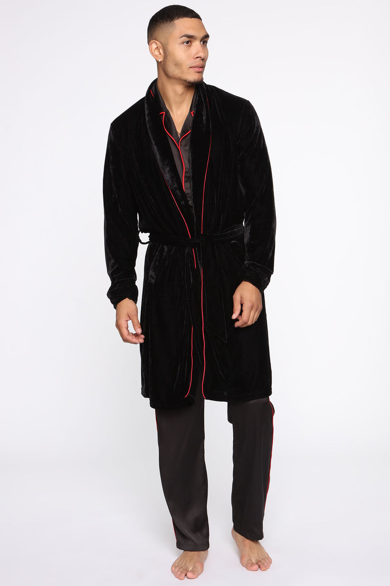 Evening Velvet Robe - Black | Fashion Nova, Mens Sleepwear | Fashion Nova