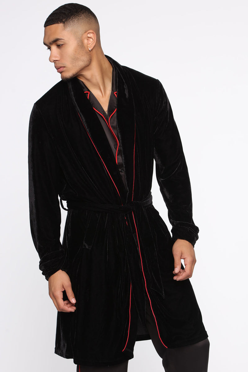 Evening Velvet Robe - Black | Fashion Nova, Mens Sleepwear | Fashion Nova