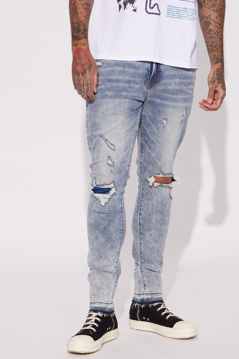 Echo Acid Skinny Jeans - Acid Wash Blue | Fashion Nova, Mens Jeans ...