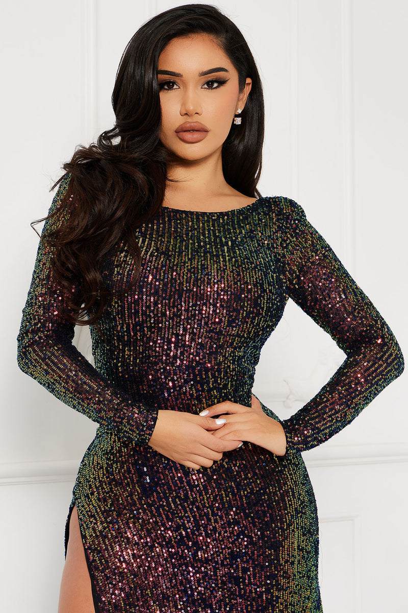 Natalie Sequin Maxi Dress - Black | Fashion Nova, Dresses | Fashion Nova