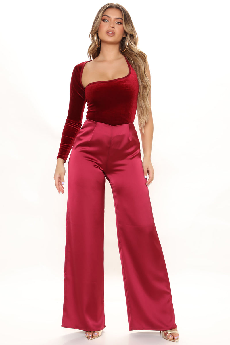 Arms Around Me Velvet Bodysuit Burgundy Fashion Nova Bodysuits