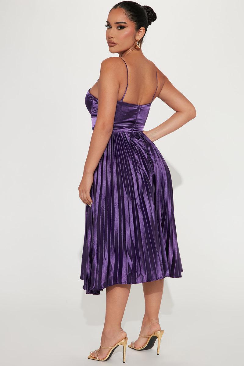 Nathaline Satin Midi Dress - Purple | Fashion Nova, Dresses | Fashion Nova