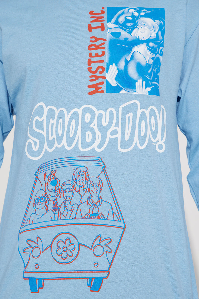 Scooby Doo Mystery Inc. Long Sleeve Tee - Light Blue | Fashion Nova ...